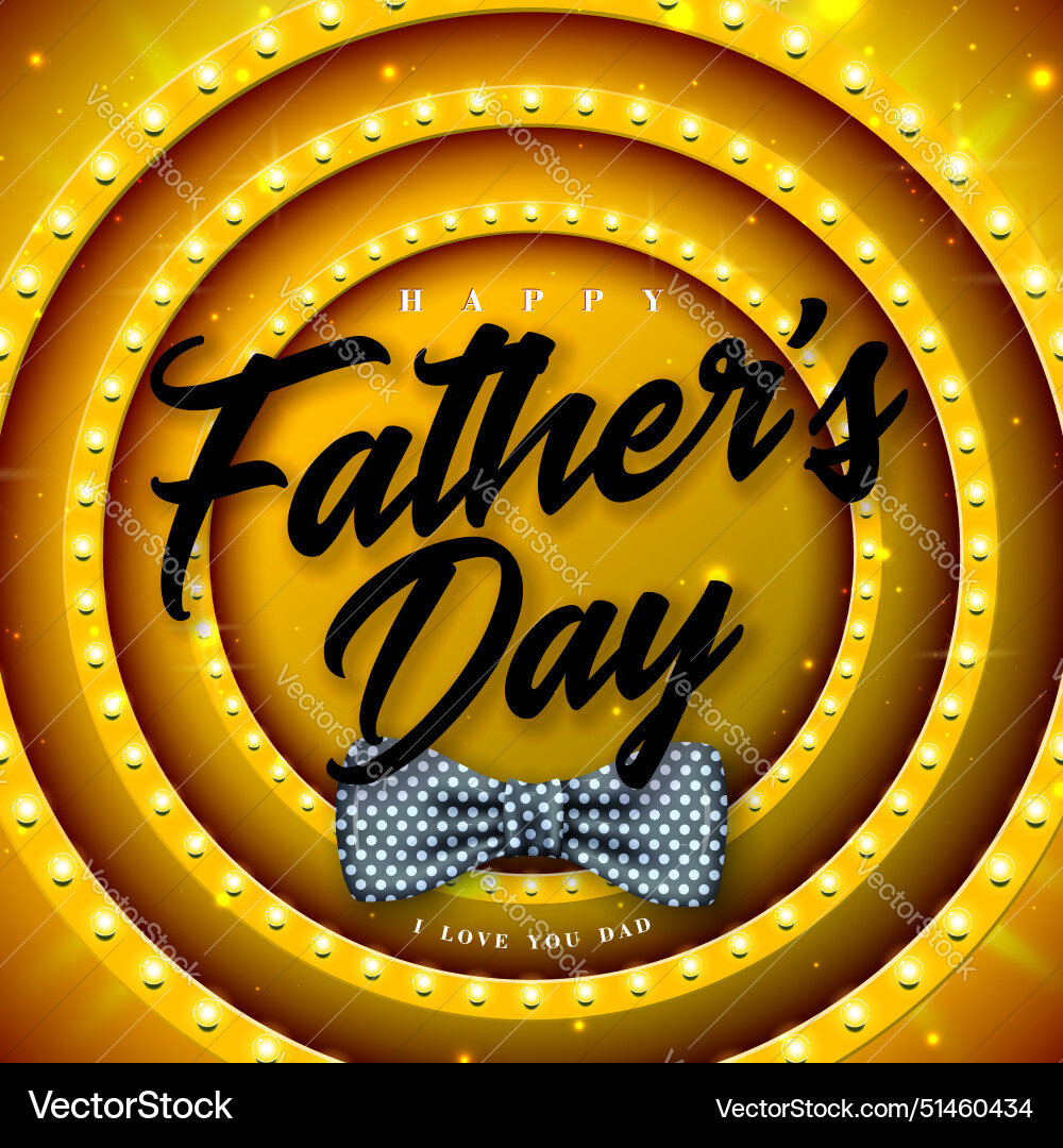 Happy fathers day greeting card design with dotted