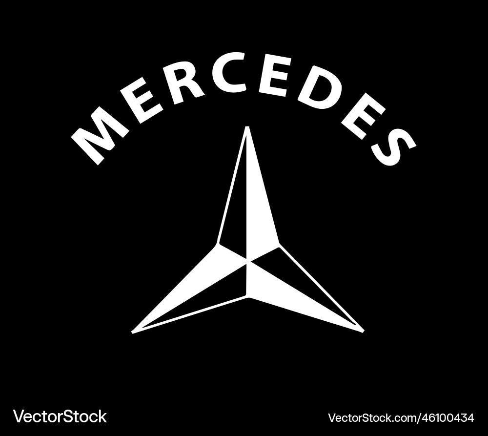 Mercedes-Benz Logo Symbol Royalty Free Vector Image