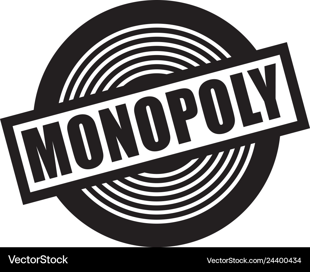 Monopoly stamp on white Royalty Free Vector Image