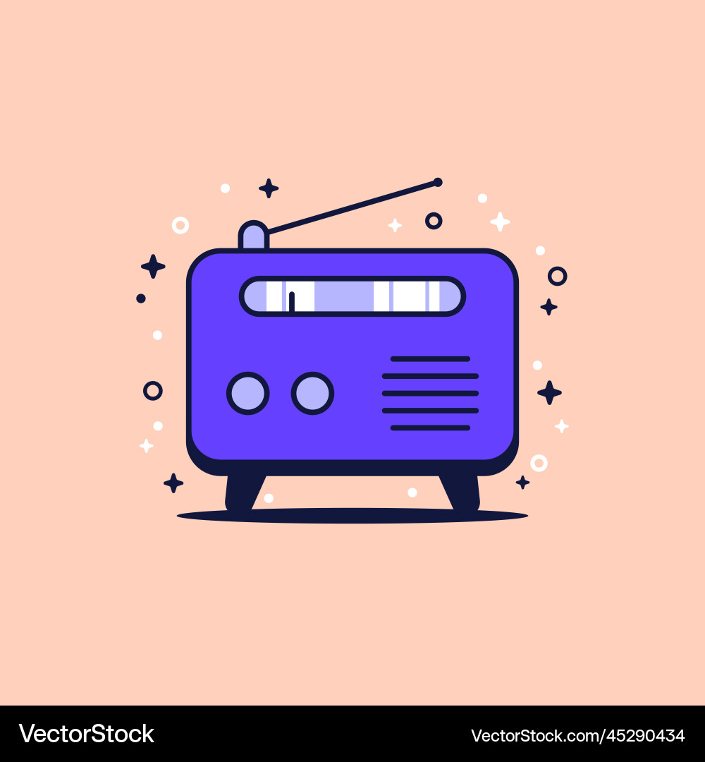 Radio FM Tuning Icon Royalty Free Vector Image
