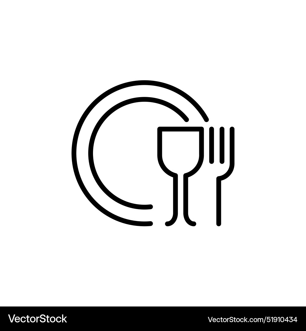 Restaurant fork and knife icon for dining Vector Image