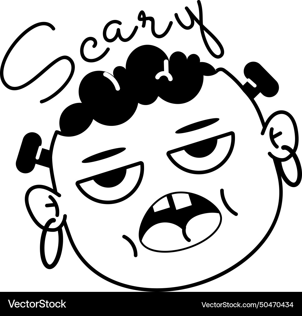 Scary monster Royalty Free Vector Image - VectorStock