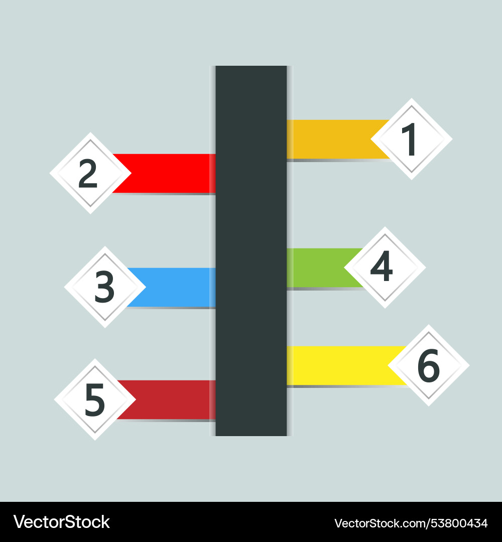 Sequence rank template info graphic chart list Vector Image