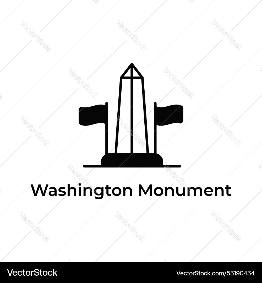 Washington monument Royalty Free Vector Image - VectorStock