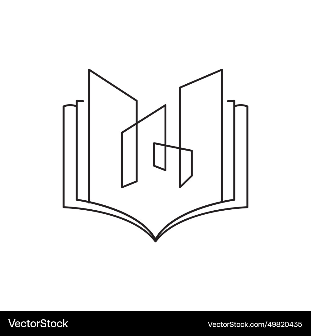 Book department icon logo design Royalty Free Vector Image