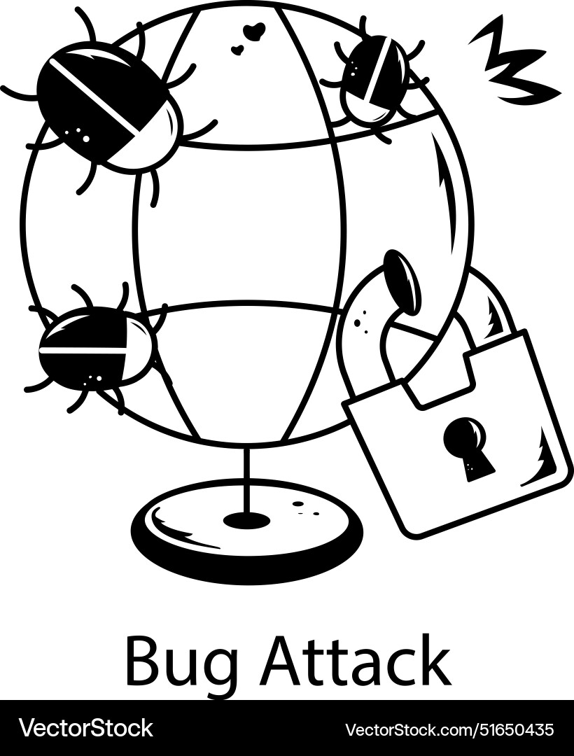 Bug attack Royalty Free Vector Image - VectorStock