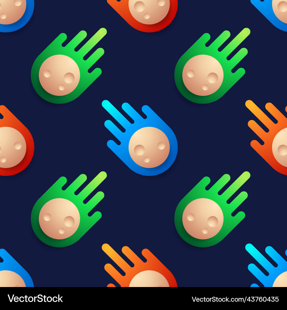 Colorful of ball meteor shape pattern background Vector Image