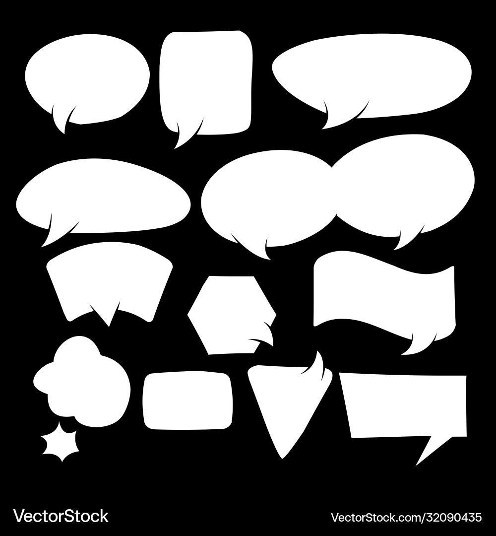 Comic bubble speech balloons cartoon 97 Royalty Free Vector