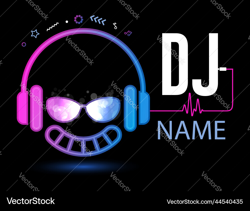 Dj logo design creative Royalty Free Vector Image
