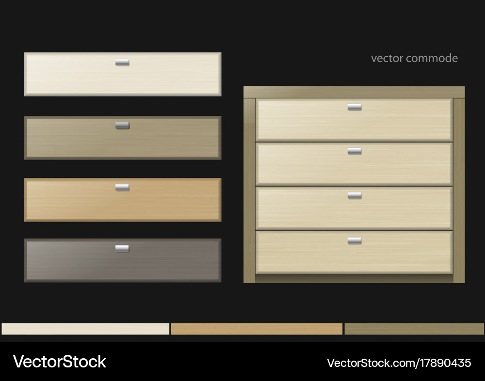 Front chest and different boxes Royalty Free Vector Image