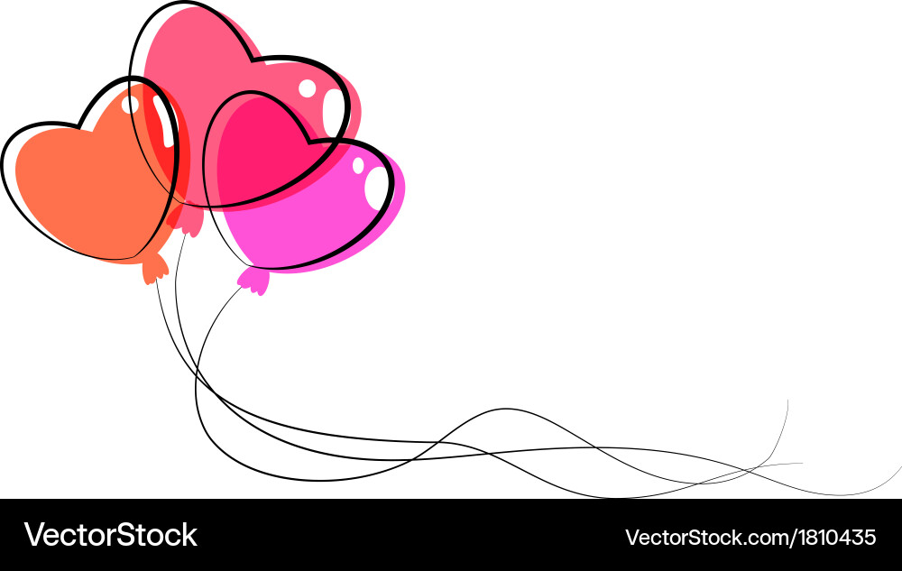 Heart balloon Royalty Free Vector Image - VectorStock