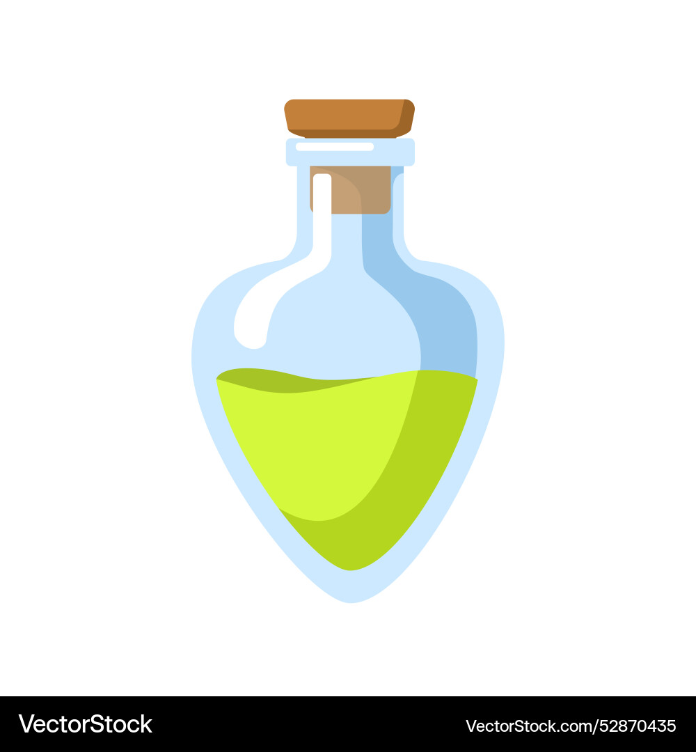 Heart-shaped flask laboratory glassware Royalty Free Vector