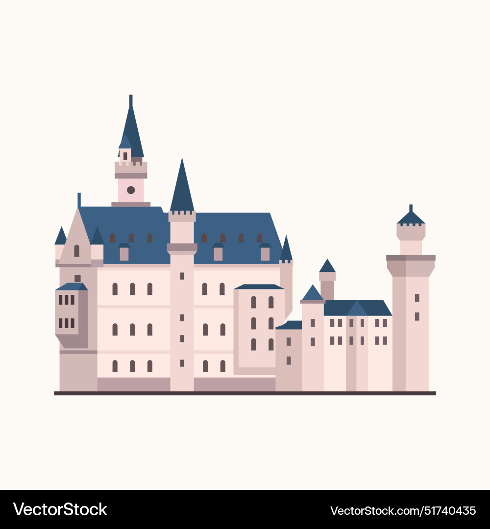 Neuschwanstein castle Royalty Free Vector Image