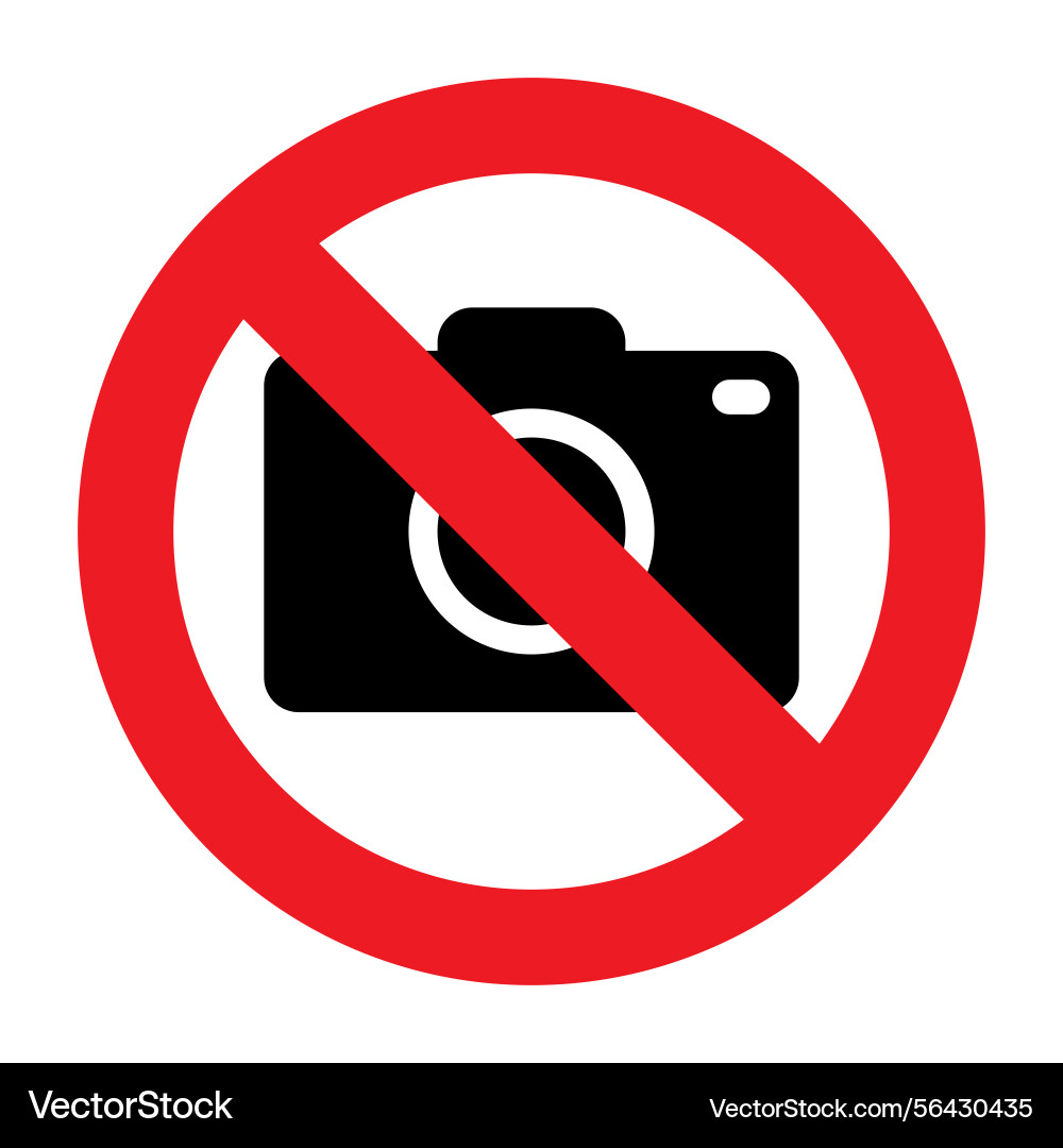 Photography is prohibited no allowed Royalty Free Vector