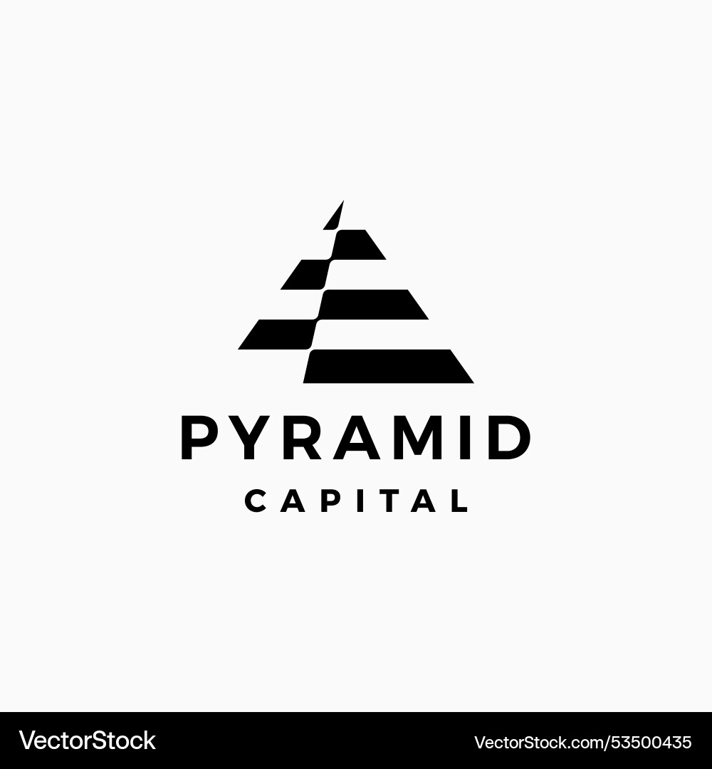 Pyramid triangle logo icon Royalty Free Vector Image