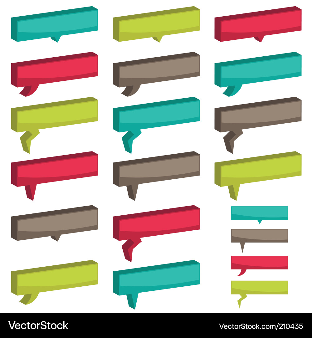 Rectangle 3d tabs Royalty Free Vector Image - VectorStock