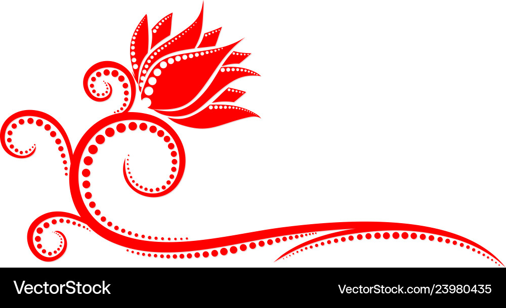 Red flower Royalty Free Vector Image - VectorStock