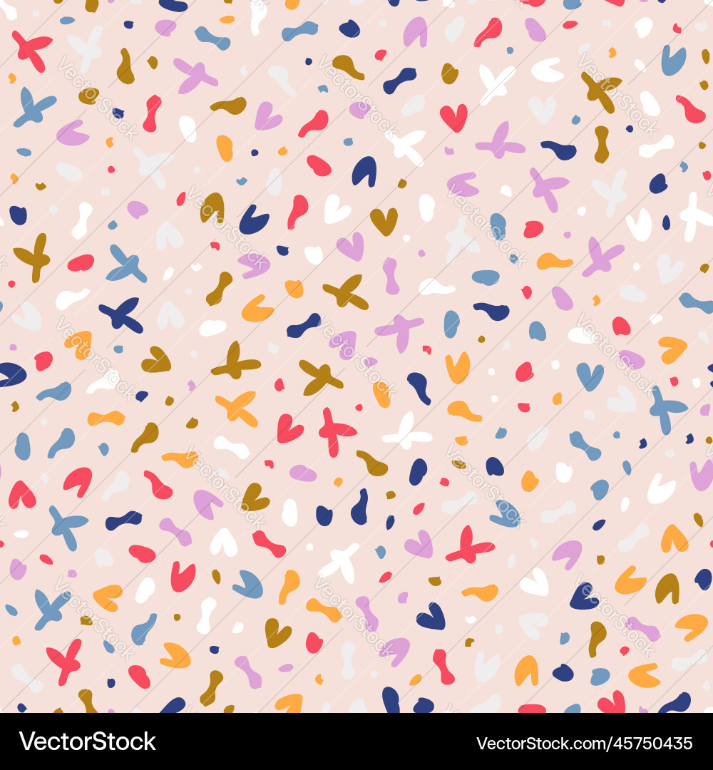 Terrazzo pattern in pink color Royalty Free Vector Image