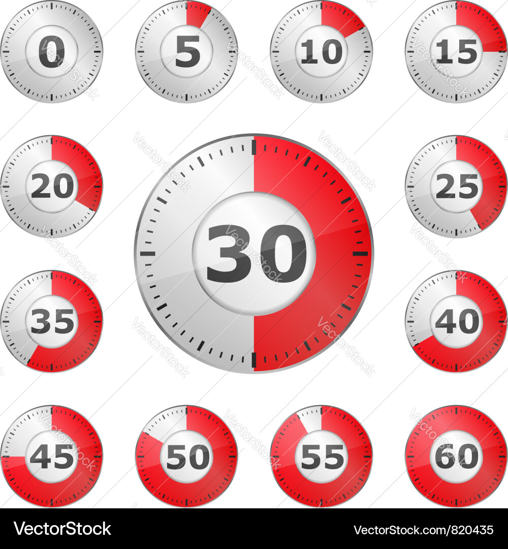 Timers Royalty Free Vector Image - VectorStock