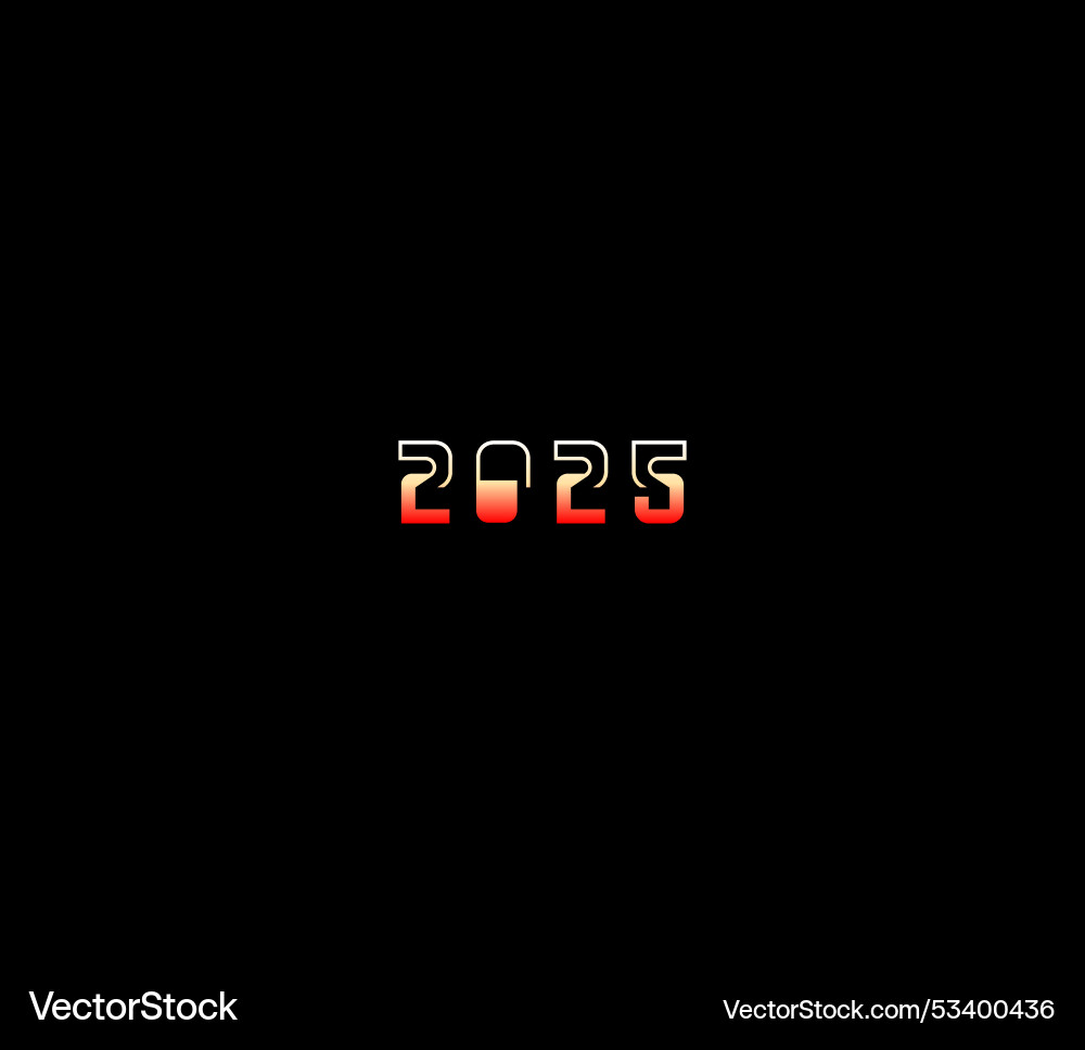 2025 new year design with bold typography – Free Vector | VectorStock