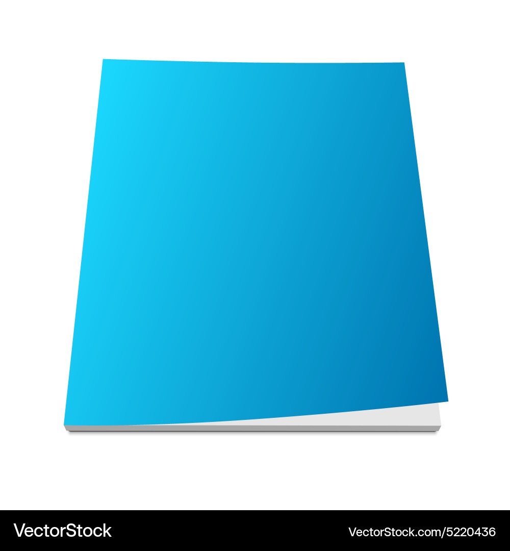 Blank blue magazine cover Royalty Free Vector Image