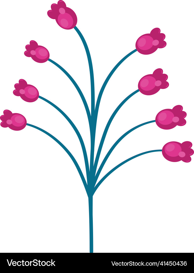 Branch with pink flowers Royalty Free Vector Image