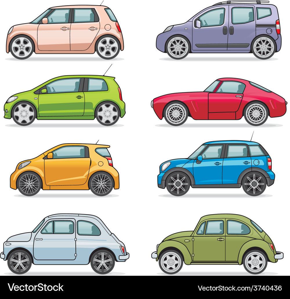 Car icon set Royalty Free Vector Image - VectorStock