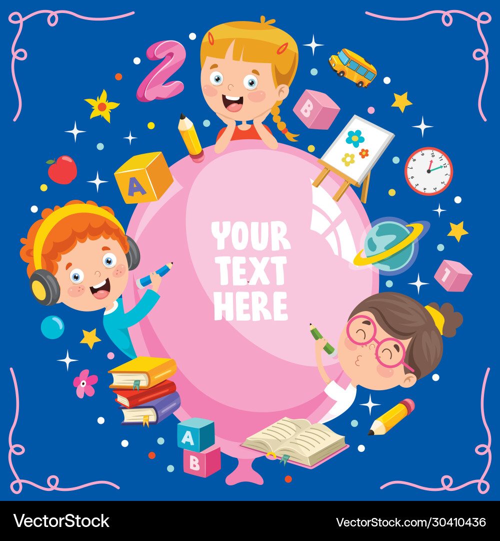 Concept design children Royalty Free Vector Image
