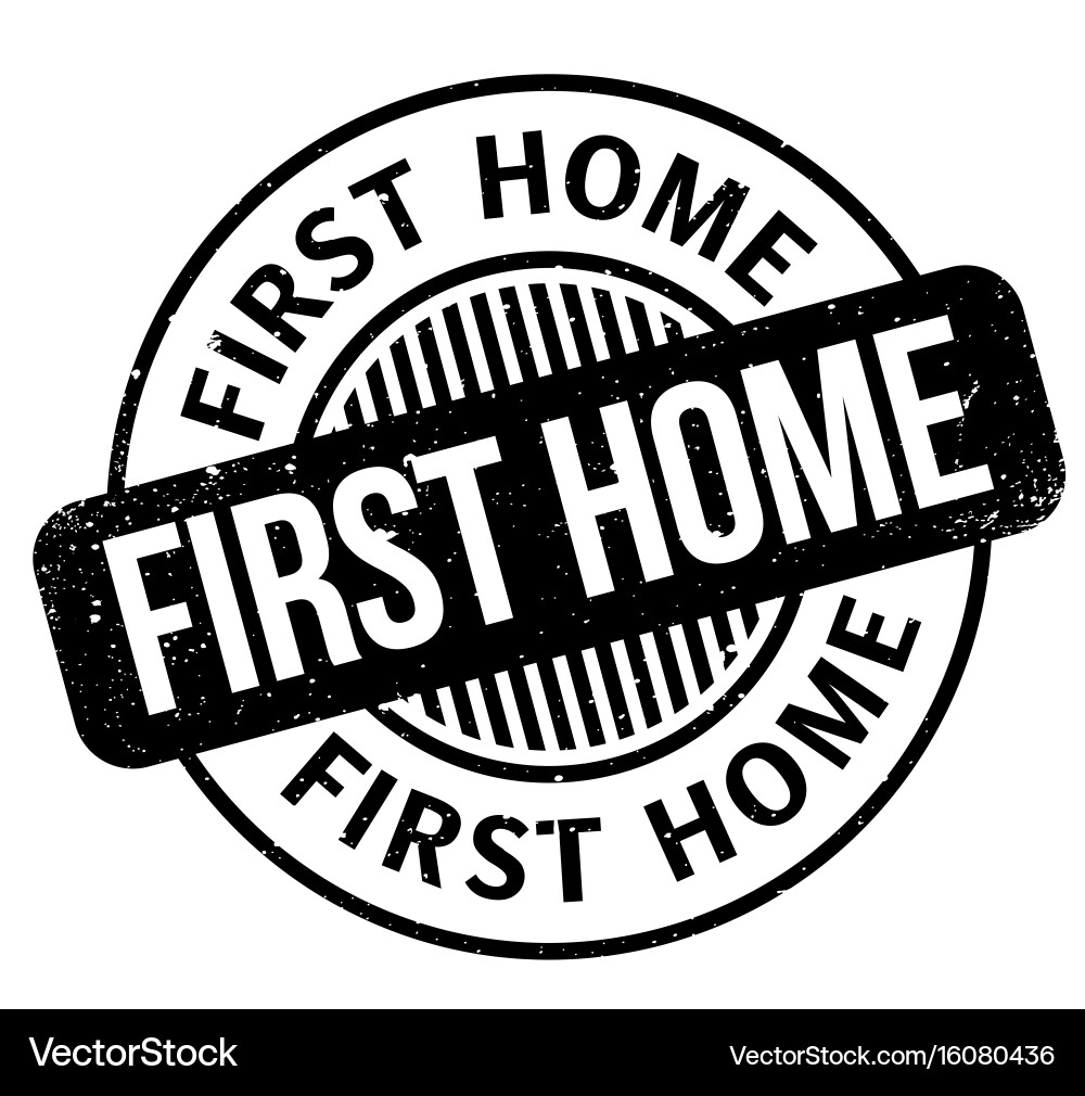 First home rubber stamp Royalty Free Vector Image