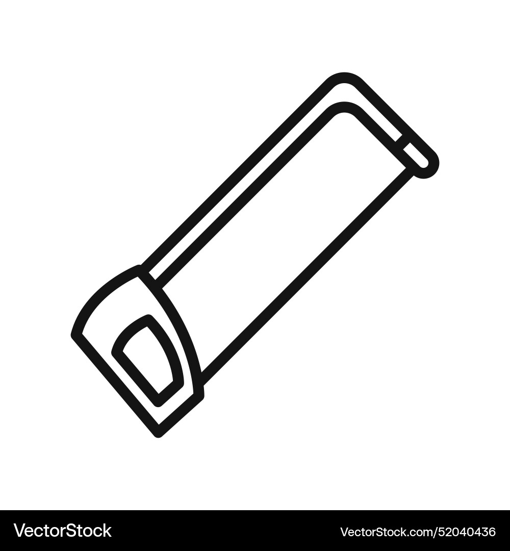 Hacksaw icon black and white sign Royalty Free Vector Image