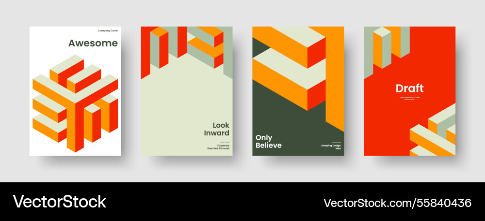 Modern banner design isolated report template Vector Image