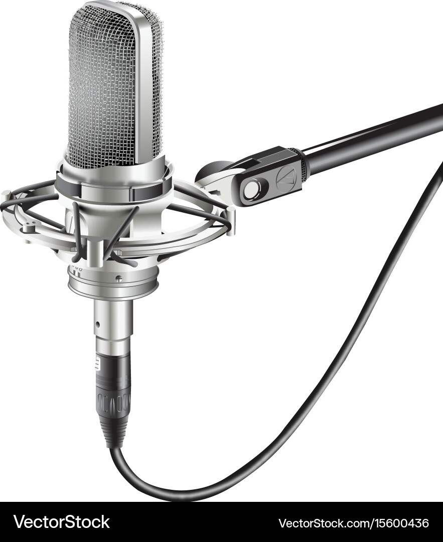 Studio microphone for recording Royalty Free Vector Image