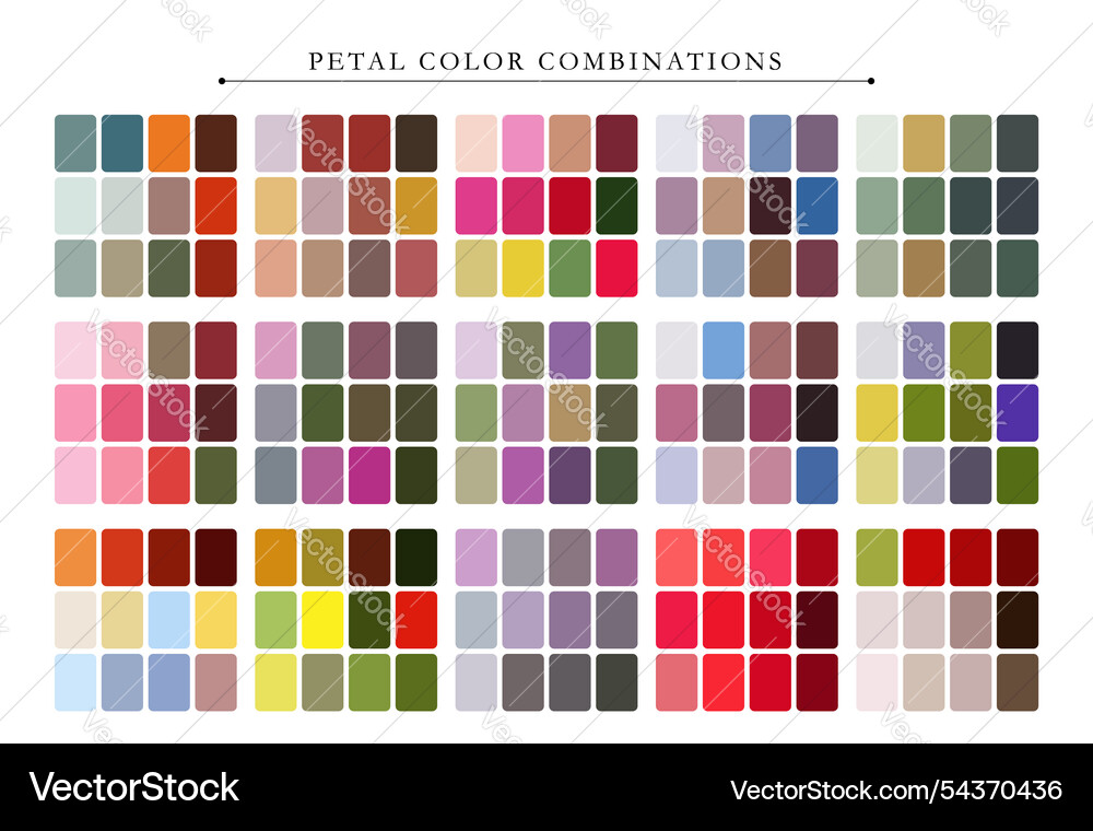 Trend color palette guide template fit Royalty Free Vector