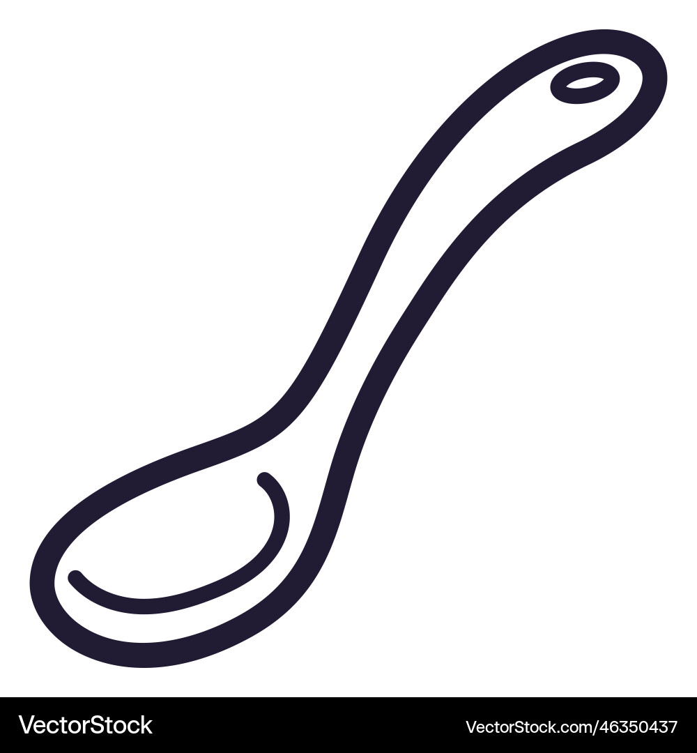 Baby spoon stroke icon Royalty Free Vector Image