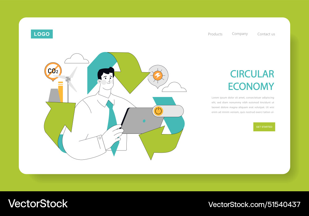 Circular economy Royalty Free Vector Image - VectorStock