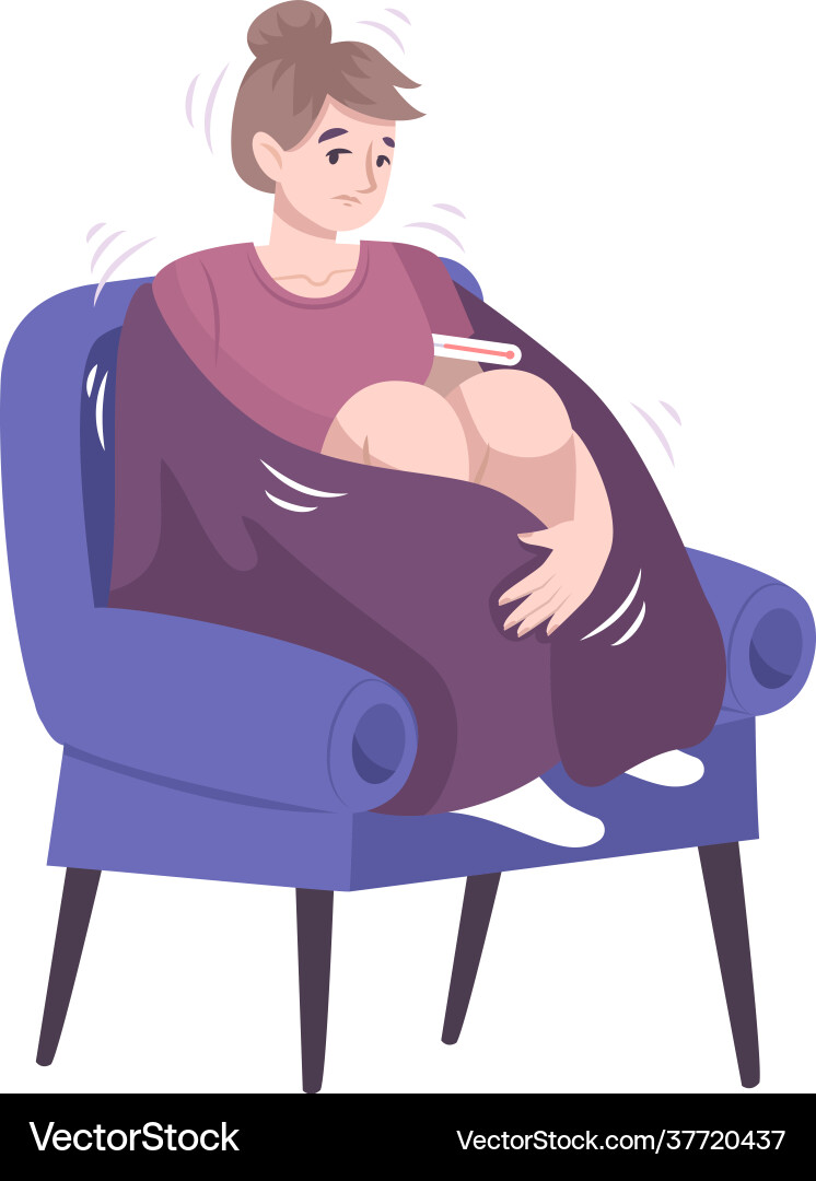 Cold shake symptom composition Royalty Free Vector Image