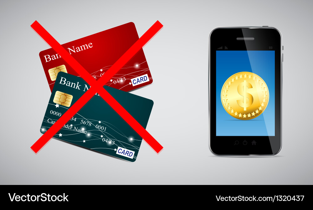 Credit card and phone Royalty Free Vector Image