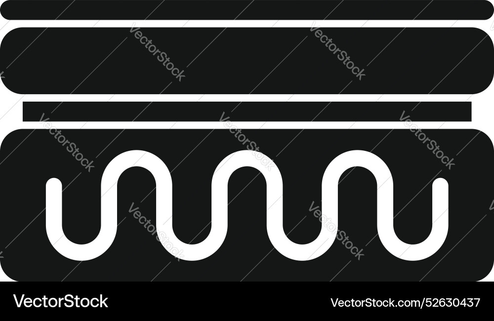 Electric floor heating system with wavy Royalty Free Vector