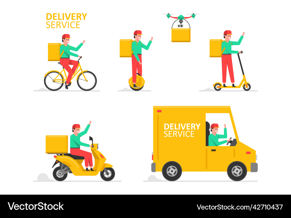 Online delivery service Royalty Free Vector Image