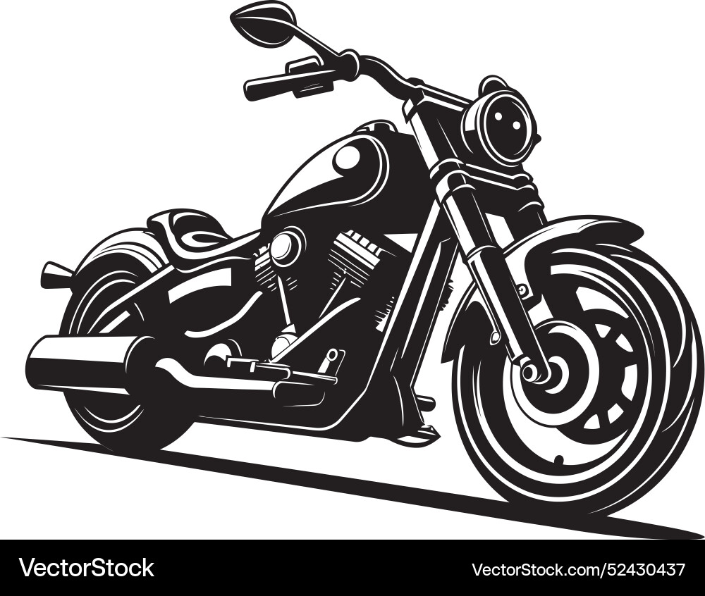 Outlined speed demoncustomized motorbike sketch Vector Image