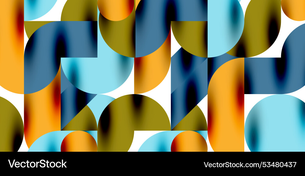 Tech minimal circular shapes geometric art Vector Image