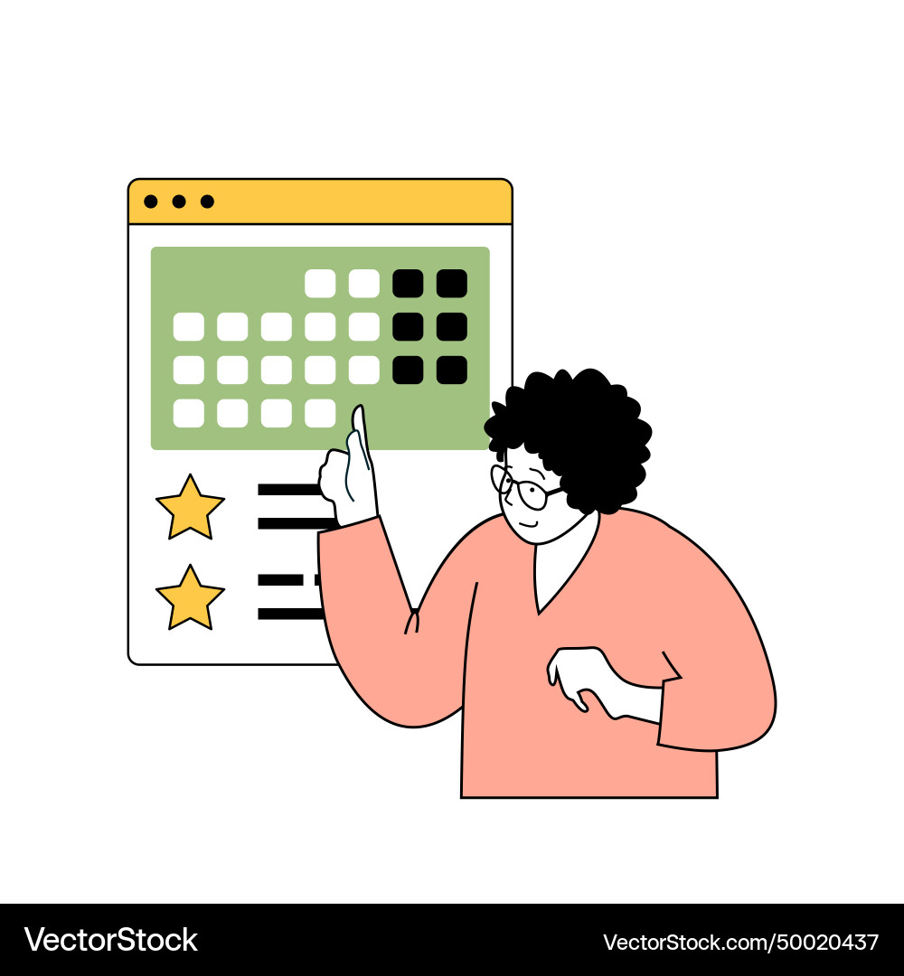 Time management concept with cartoon people Vector Image