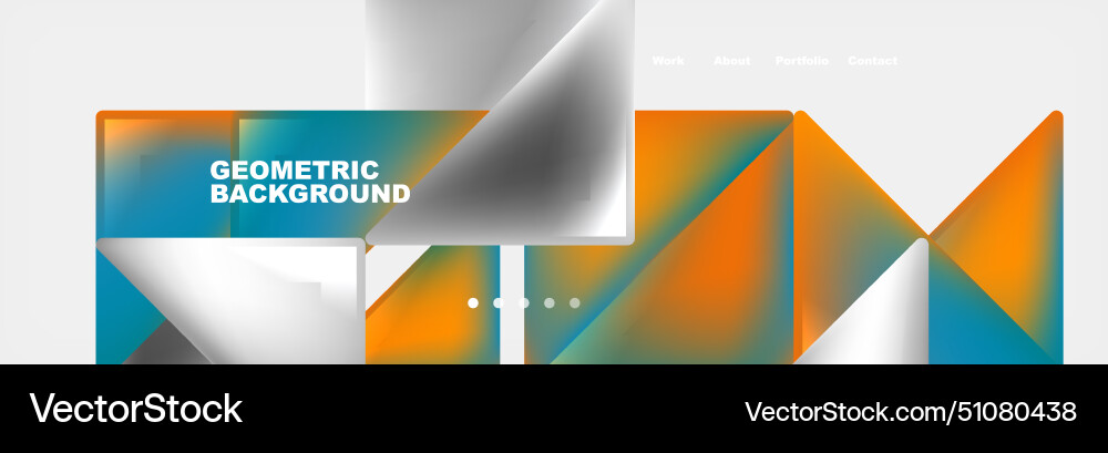 A fluid geometric background with orange blue Vector Image