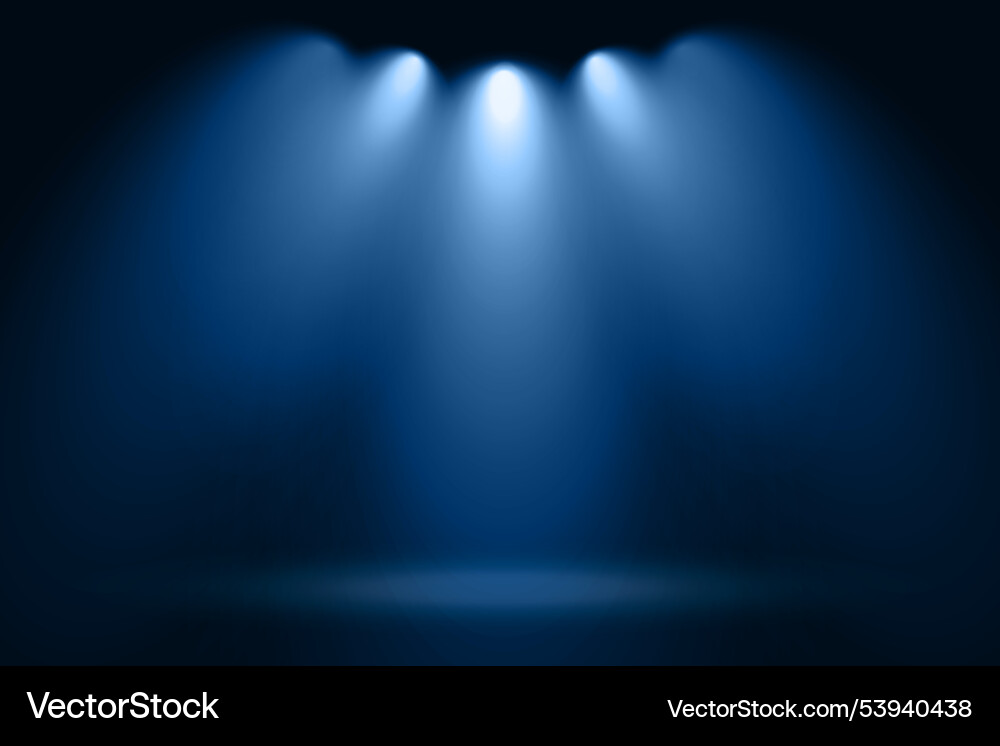 Bright focus light effect on abstract stage design