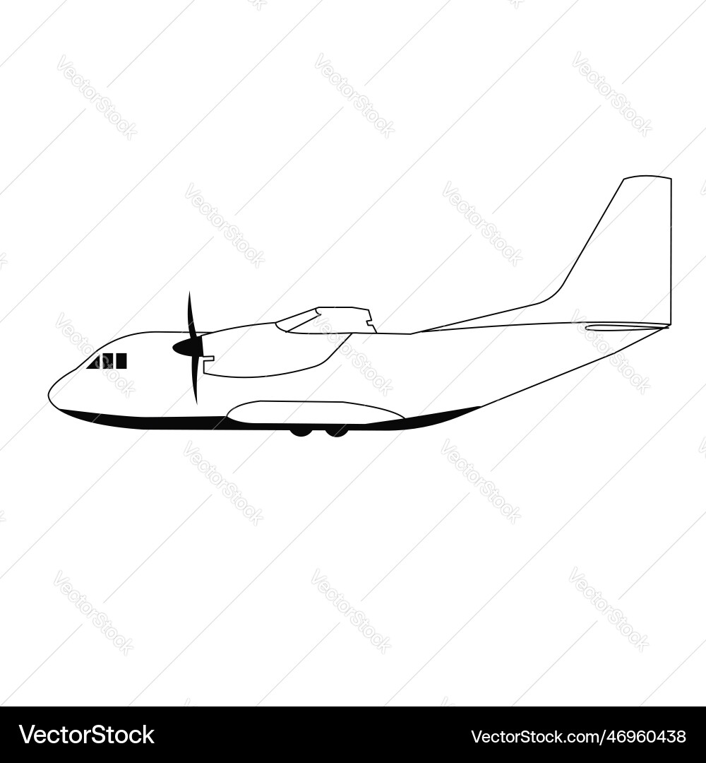 Flugzeug Vektor Umriss