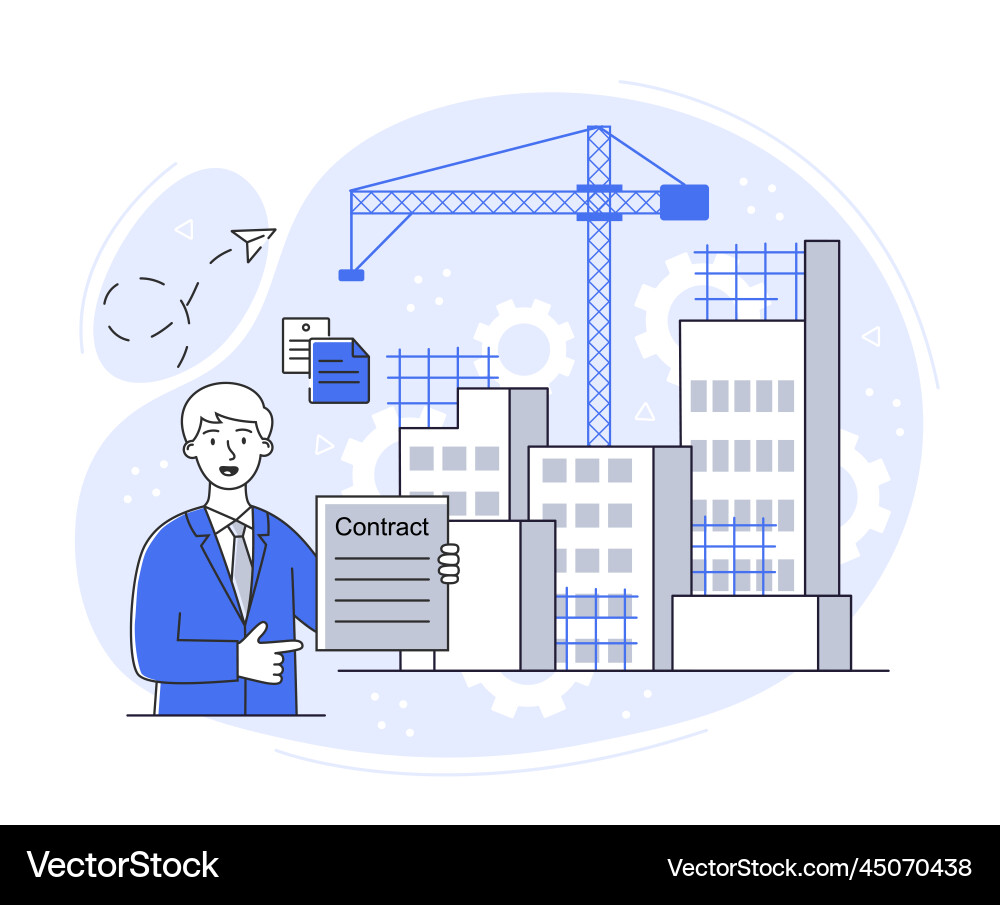 Civil engineer concept Royalty Free Vector Image