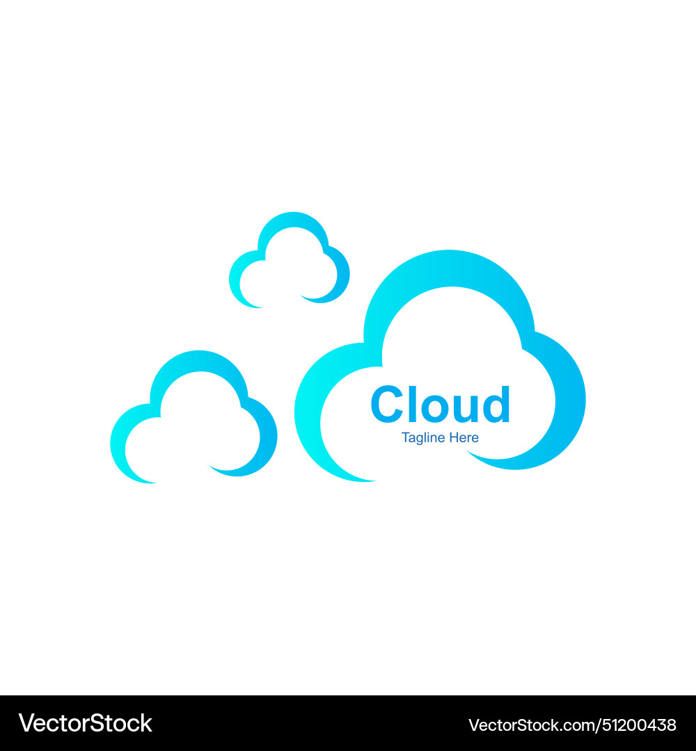 Cloud logo design template Royalty Free Vector Image
