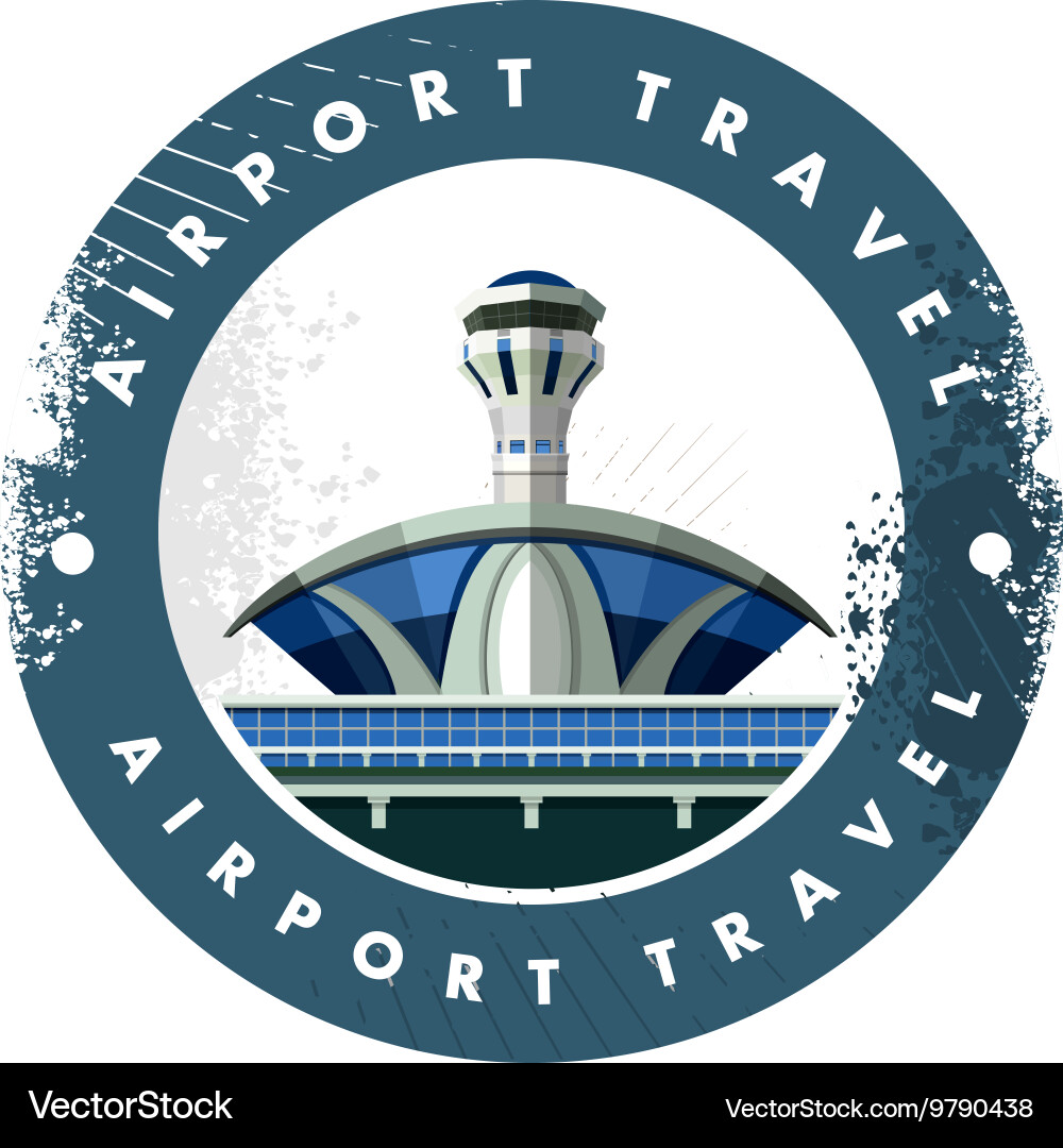 Emblem airport Royalty Free Vector Image - VectorStock