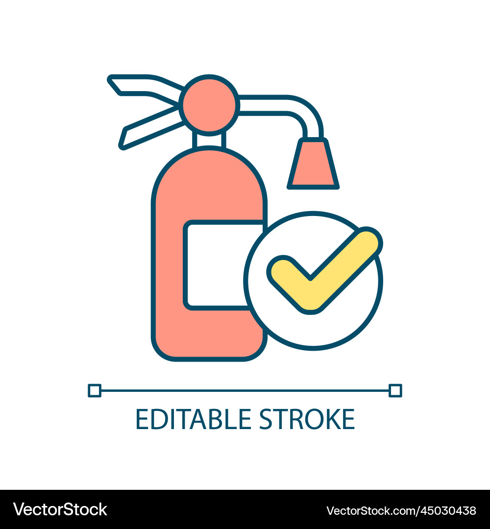 Fire extinguisher rgb color icon Royalty Free Vector Image
