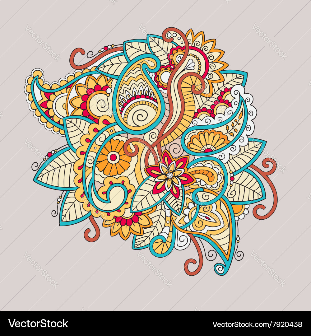 Floral Ornamental Pattern Royalty Free Vector Image
